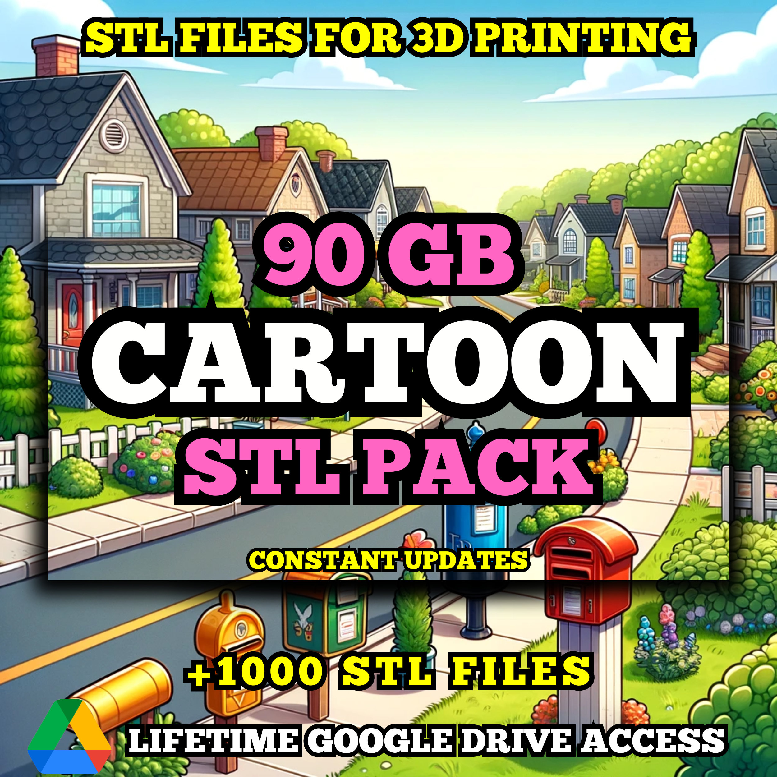 Cartoon STL Pack for 3D Printing: 1000 STL Files of Cartoons Characters ...