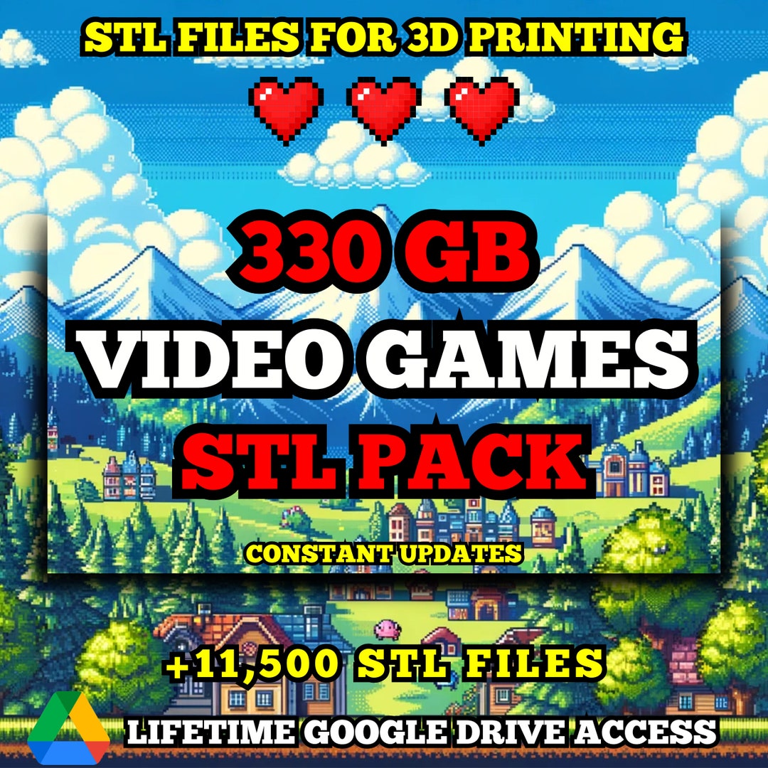 Video Games STL Pack for 3D Printing: 11,500 STL Files of Games ...