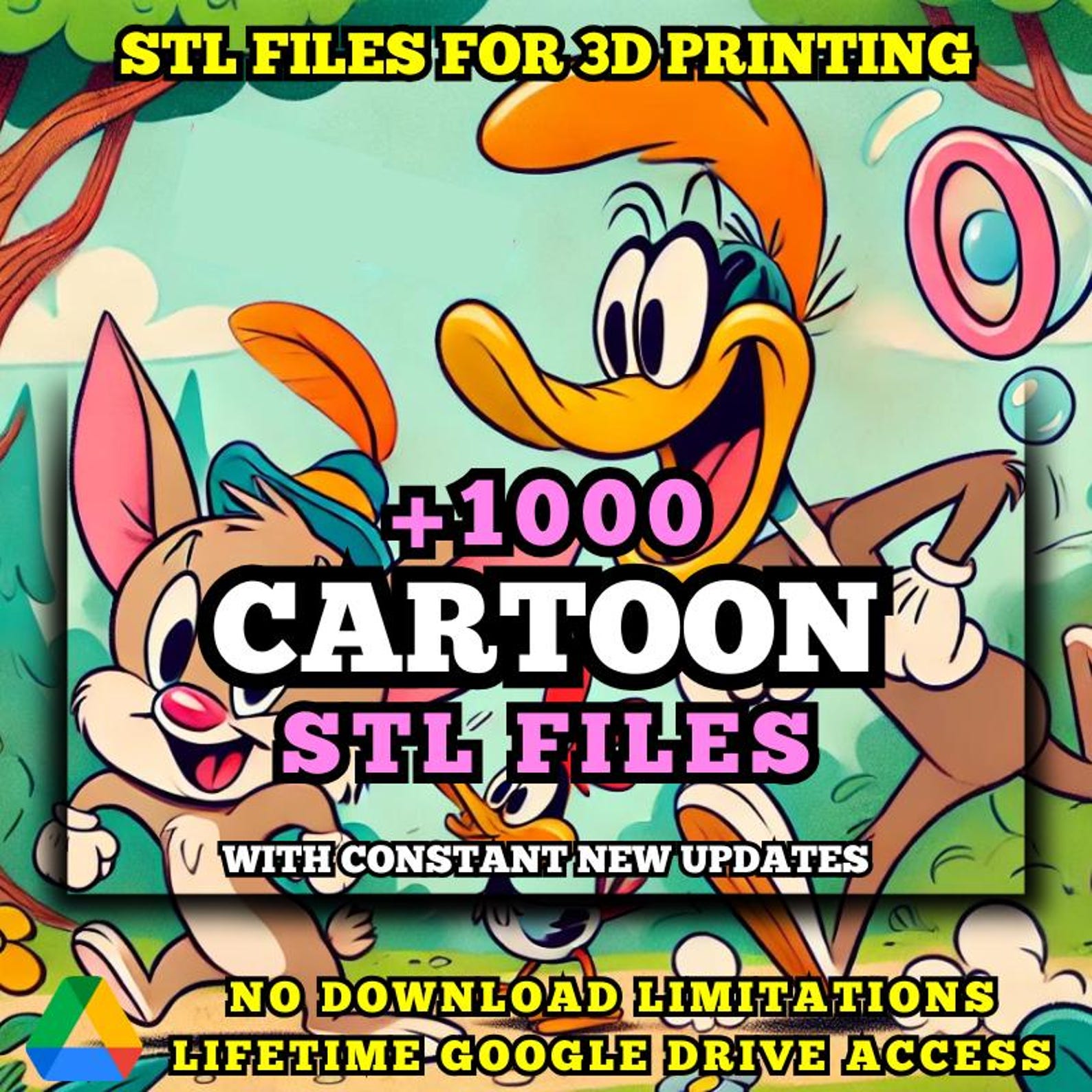 Cartoon STL Pack for 3D Printing: +1000 STL Files of Cartoons ...