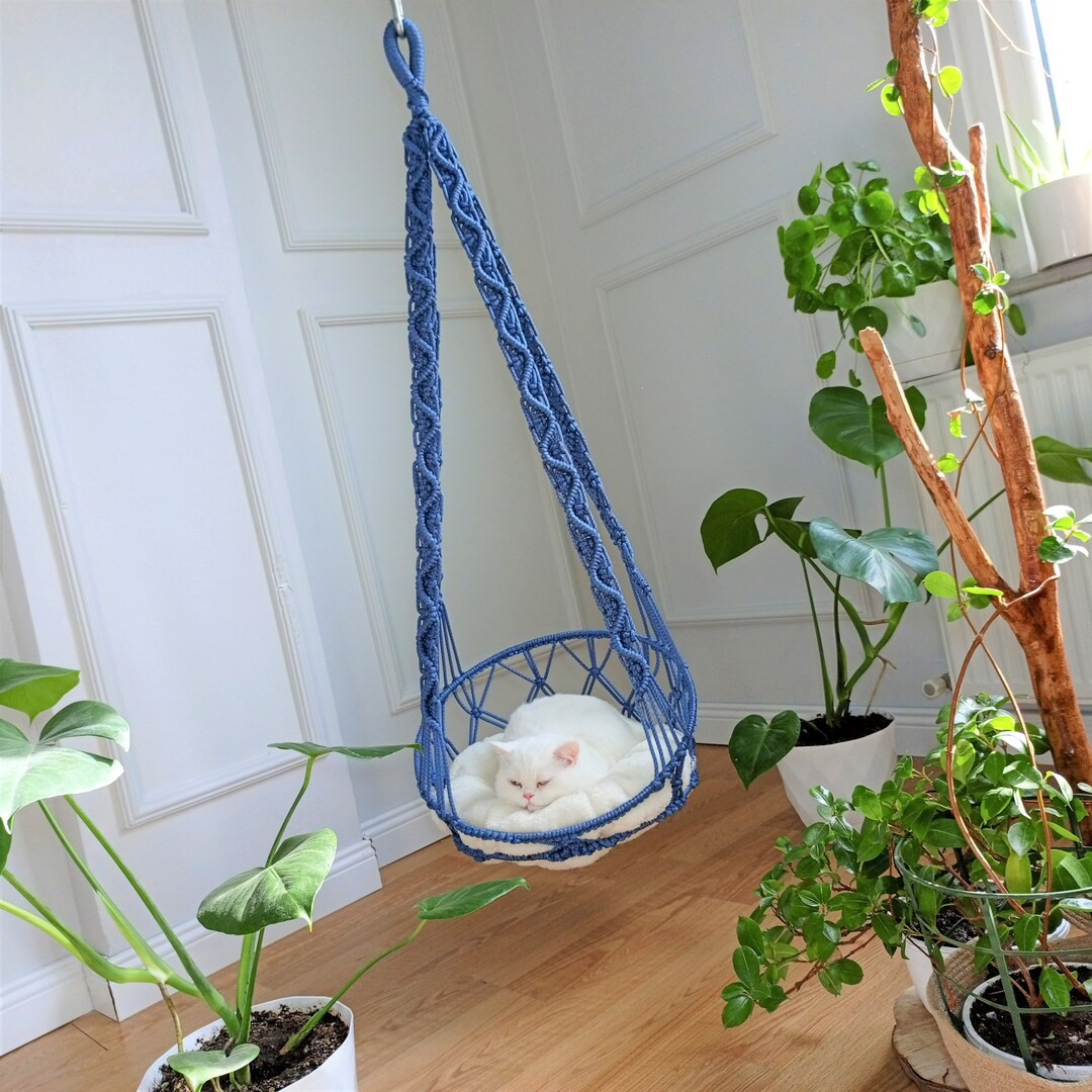 Customizable Macrame Handmade Cat Hammock,large Hanging Cat Bed,pet ...