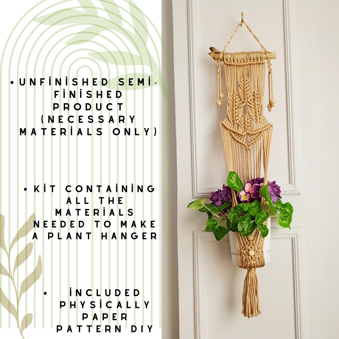 Macrame DIY Plant Hanger Kit,craft Kit for Adults and Teens,beginner Friendly,do It Yourself ...