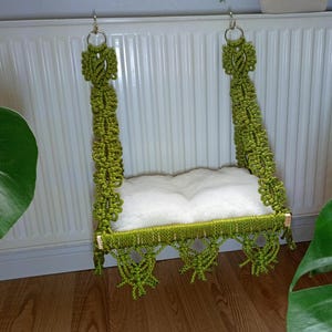 DIY Macrame Cat Hammock Tutorial PDF Boho Cat Bed Pattern & Small Pet Swing Instructions Make ...