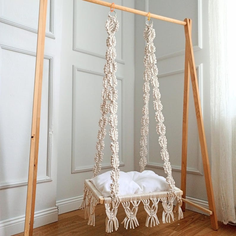 DIY Macrame Cat Hammock Tutorial PDF - Boho Cat Bed Pattern & Small Pet ...