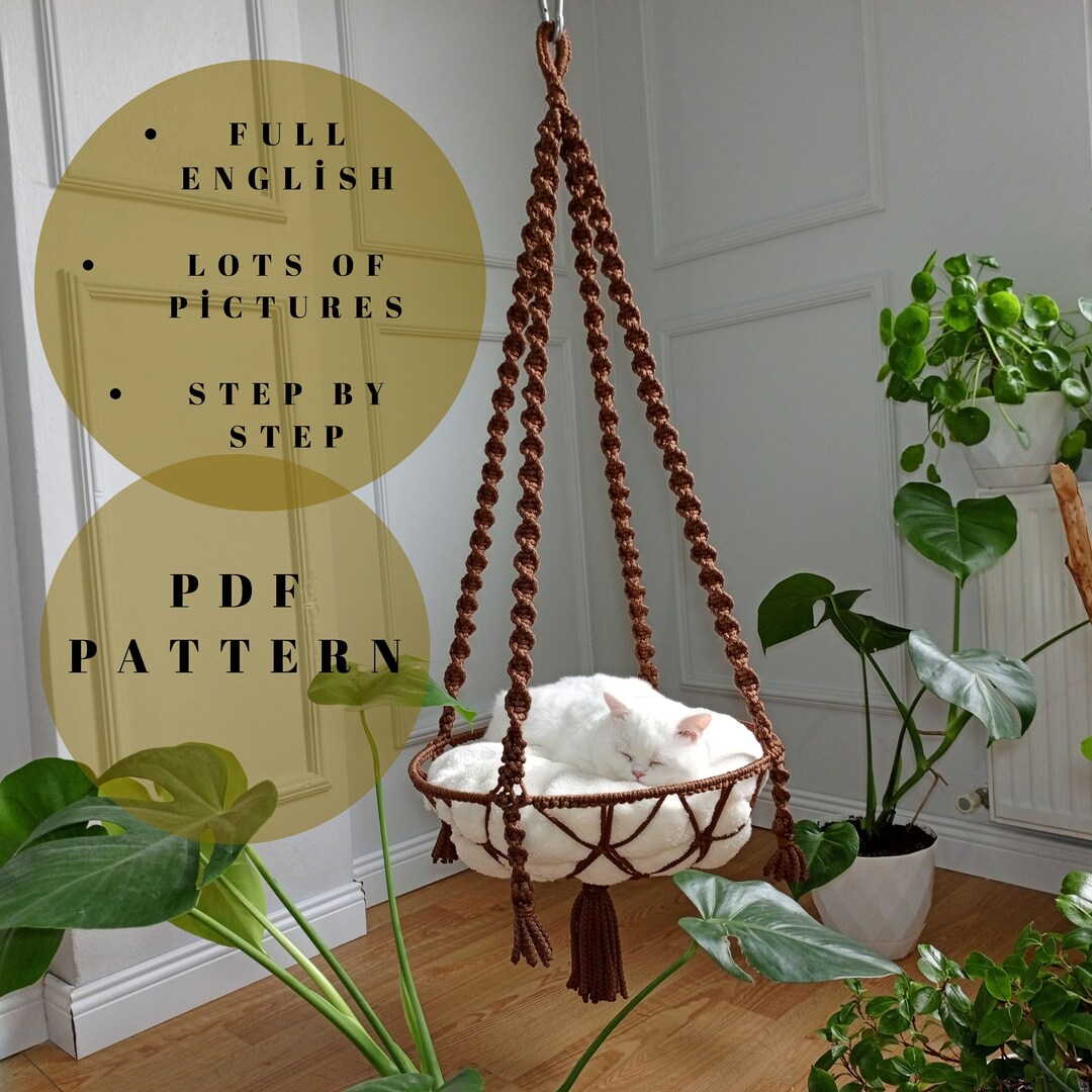 PDF Instructions for Macrame Cat Hammocks DIY Without Materials,cat ...