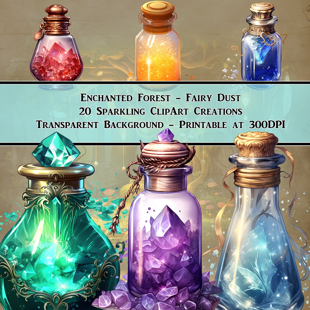 Fairy Dust, Pixie Dust, Enchanted Forest, Clipart, Scrapbooking, Junk ...