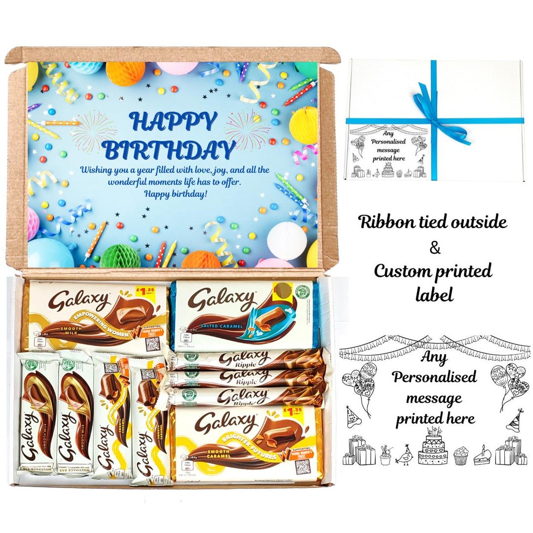 Large Happy Birthday Chocolate Personalised Letterbox Sweet Candy ...