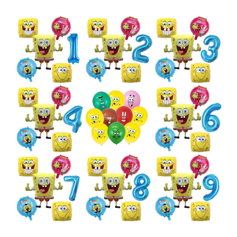 Spongebob Balloons - Etsy UK
