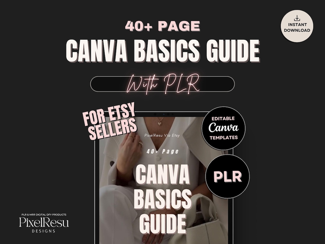 Canva Instructions Guide Template for Etsy Sellers With PLR, Digital ...
