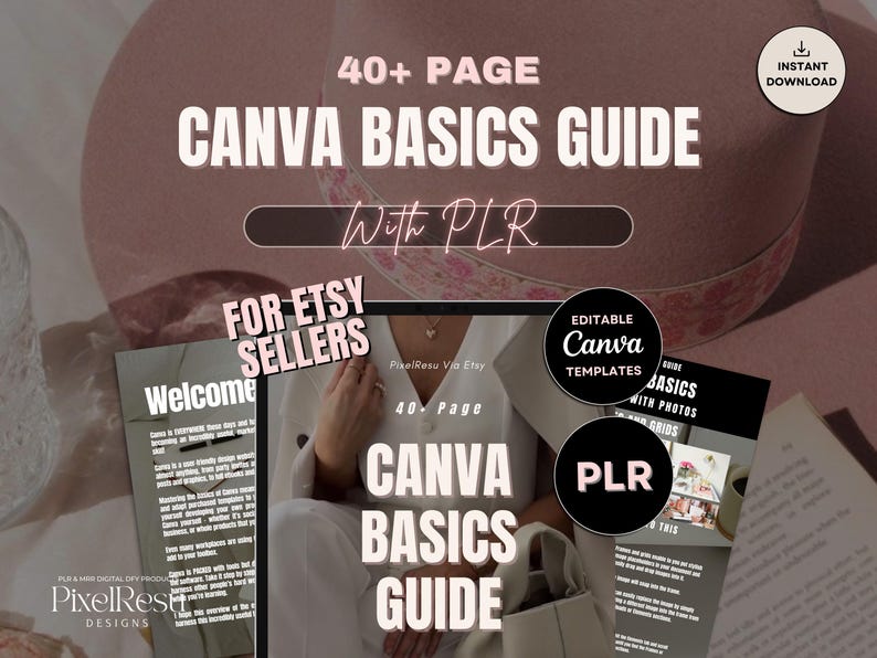Canva Instructions Guide Template for Etsy Sellers With PLR, Digital Product Instructions ...
