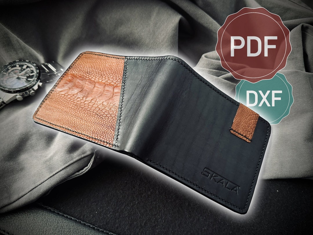 Luxury Leather Bi-fold Wallet Pattern - PDF / DXF Files - DIY - Video ...