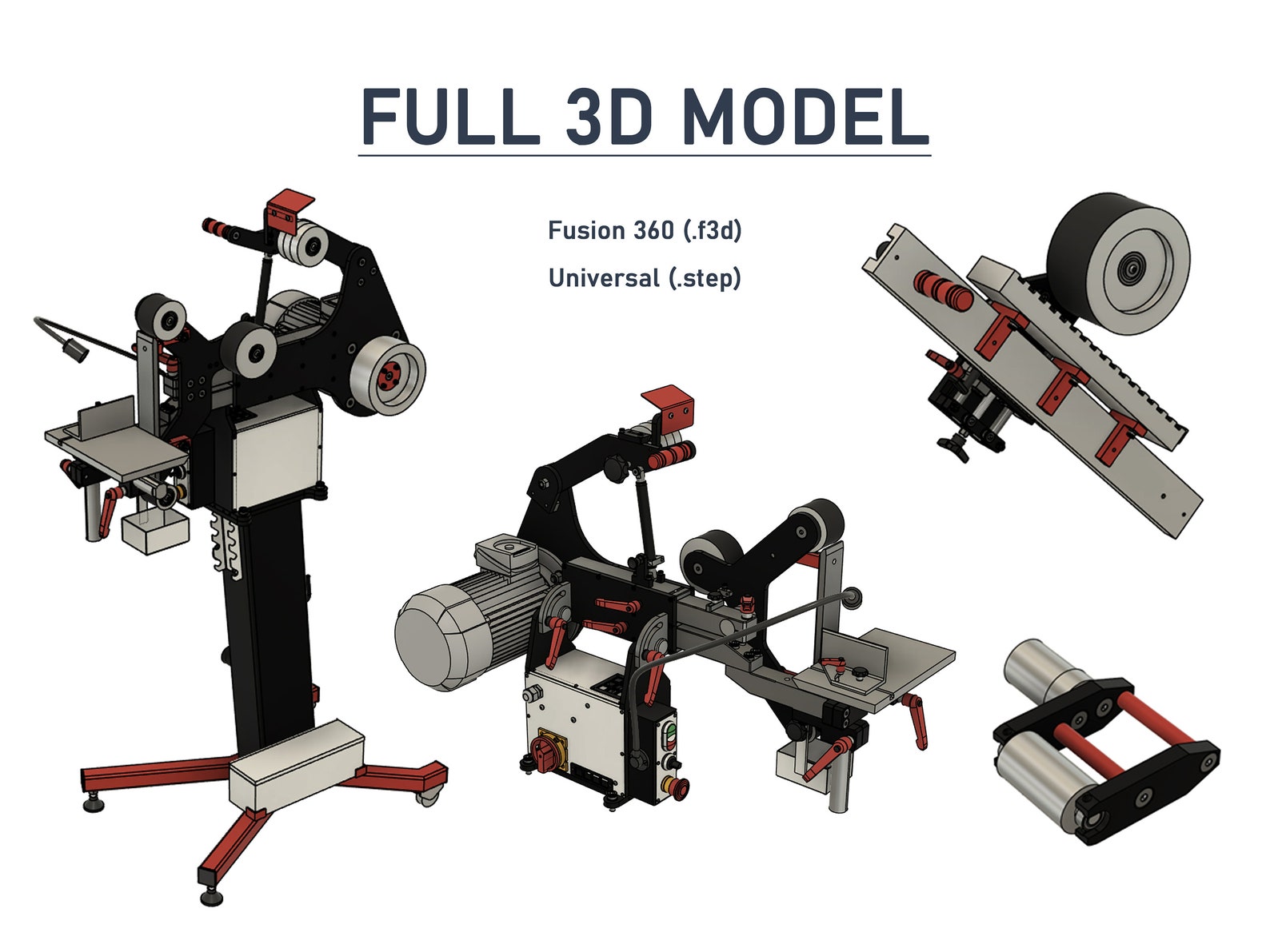 HIGH-END Belt Grinder Plans + 3D Model + DXF Files (metric) - Etsy