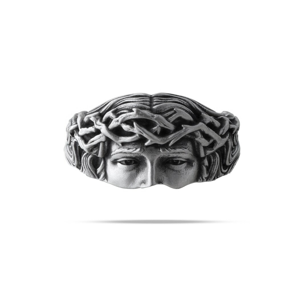 Jesus Christ Ring, Catholic Christian Ring, Jesus Face Ring, Religious ...
