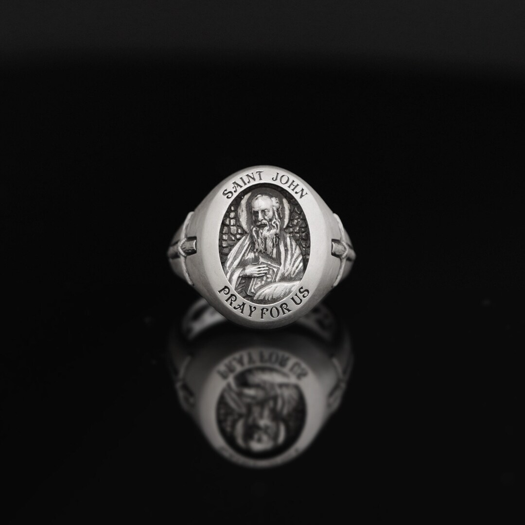 Saint John the Baptist Ring, Christian St. John Ring, Religious Ring ...