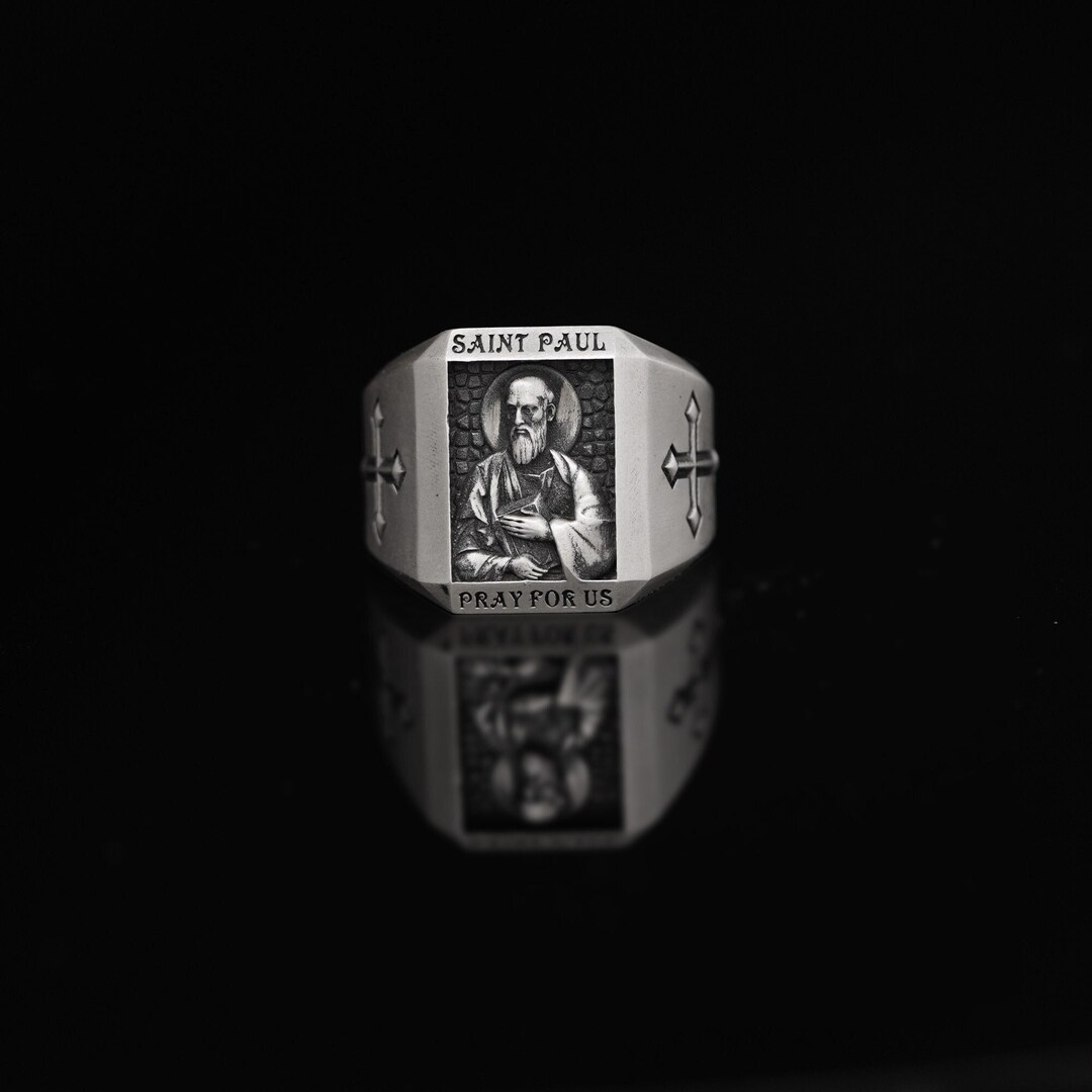 Saint Paul Ring, Paul the Apostle Ring, Religious Jewelry, Catholic ...