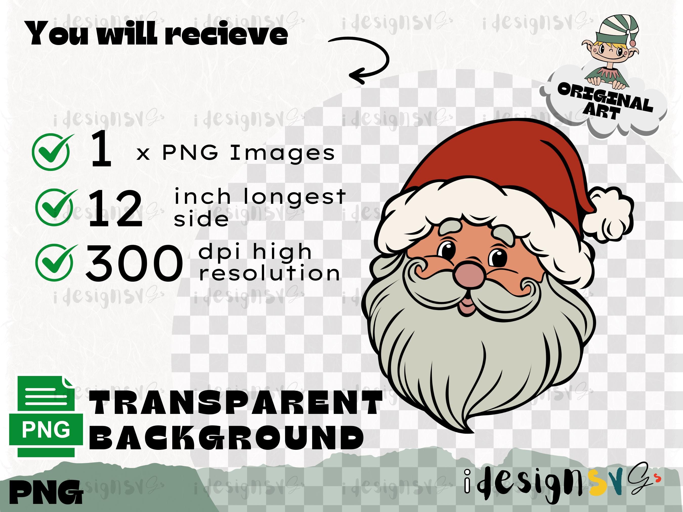 Santa Face SVG, Santa Claus Face SVG, Santa Head Clipart, Santa Face ...