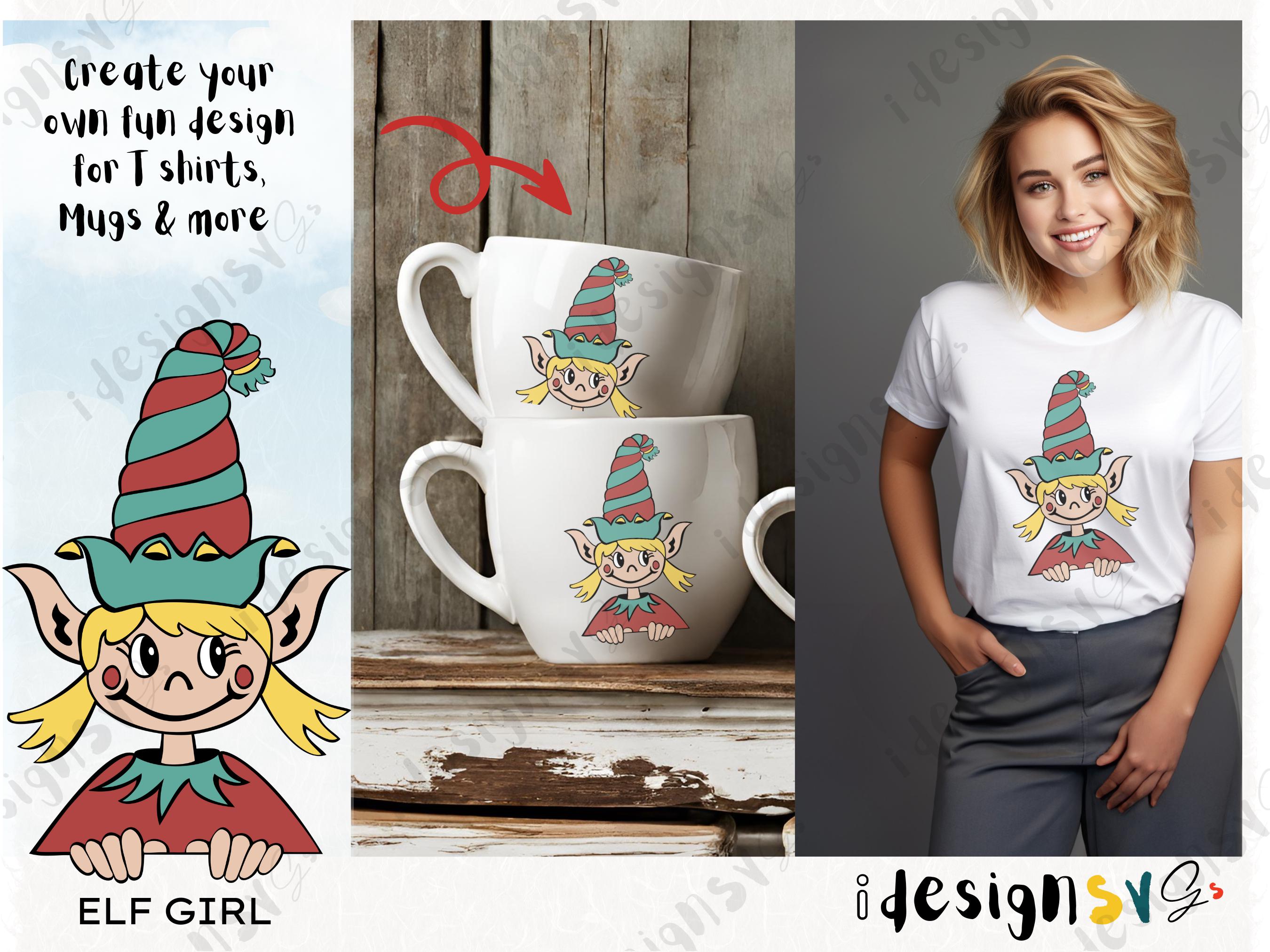 Elf Face SVG, Elf Clipart, Elves Clipart, Cute Elves Clipart, Christmas ...