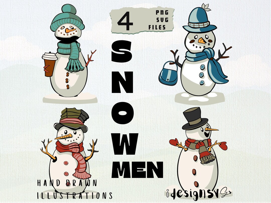 Snowman Clip Art, Snowman SVG, Snowman Vector, Snowman PNG, Snowmen PNG ...