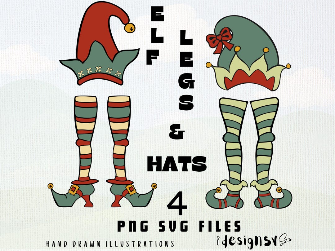 Elf Clip Art, Elves Clipart, Elf Legs SVG, Christmas Elf PNG, Elf Feet ...