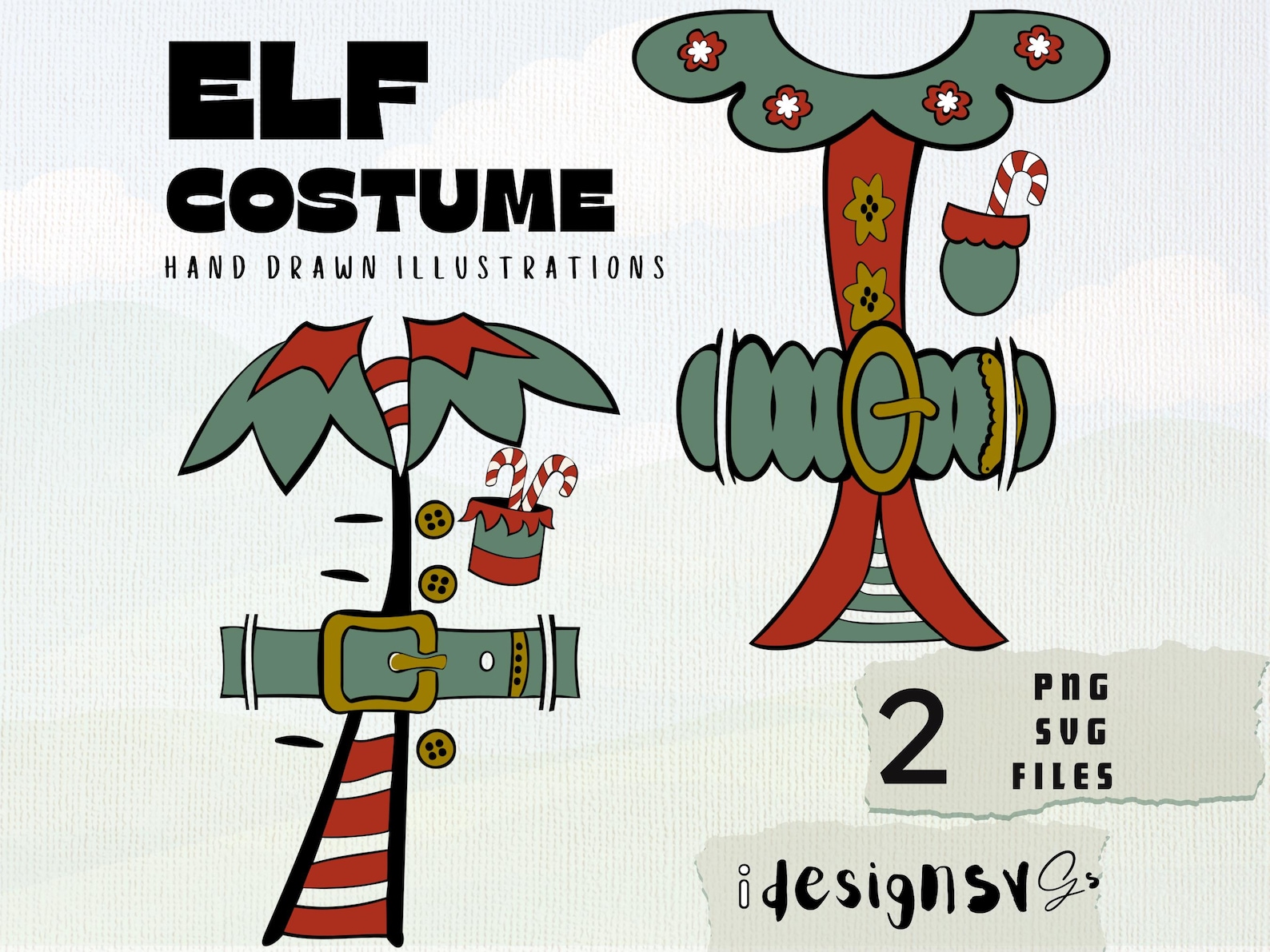 Elf Costume Clipart, Elf Shirt Svg, Elf Outfit Png, Elf Suit Svg, Elf ...
