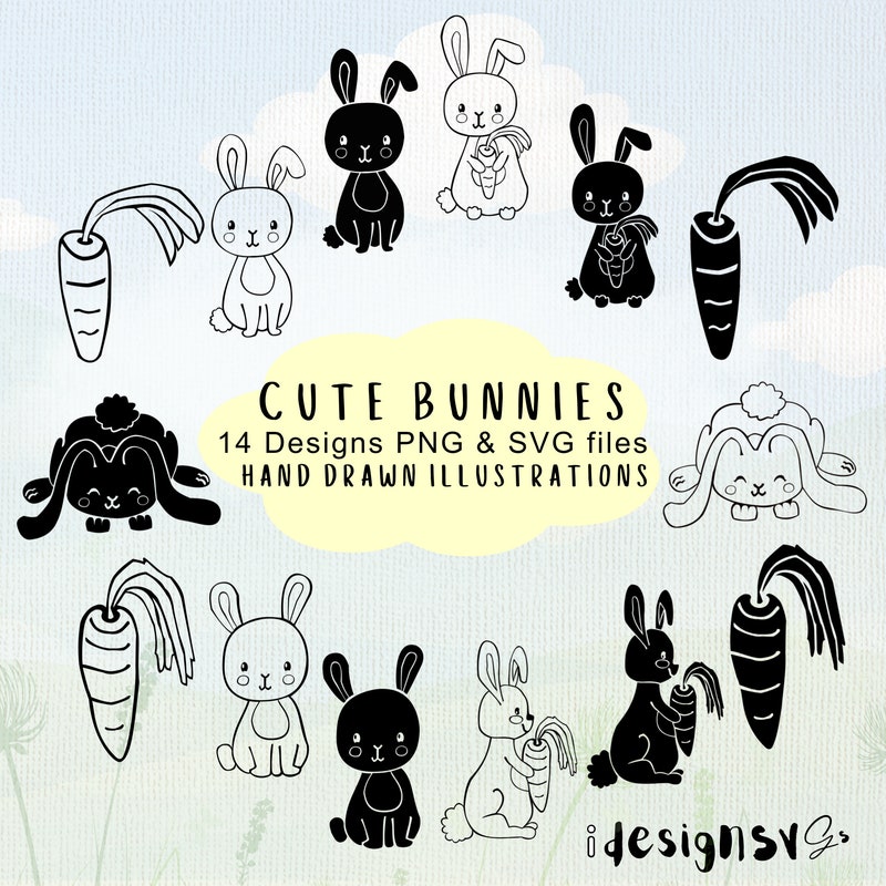 Bunny Line Drawing - Etsy