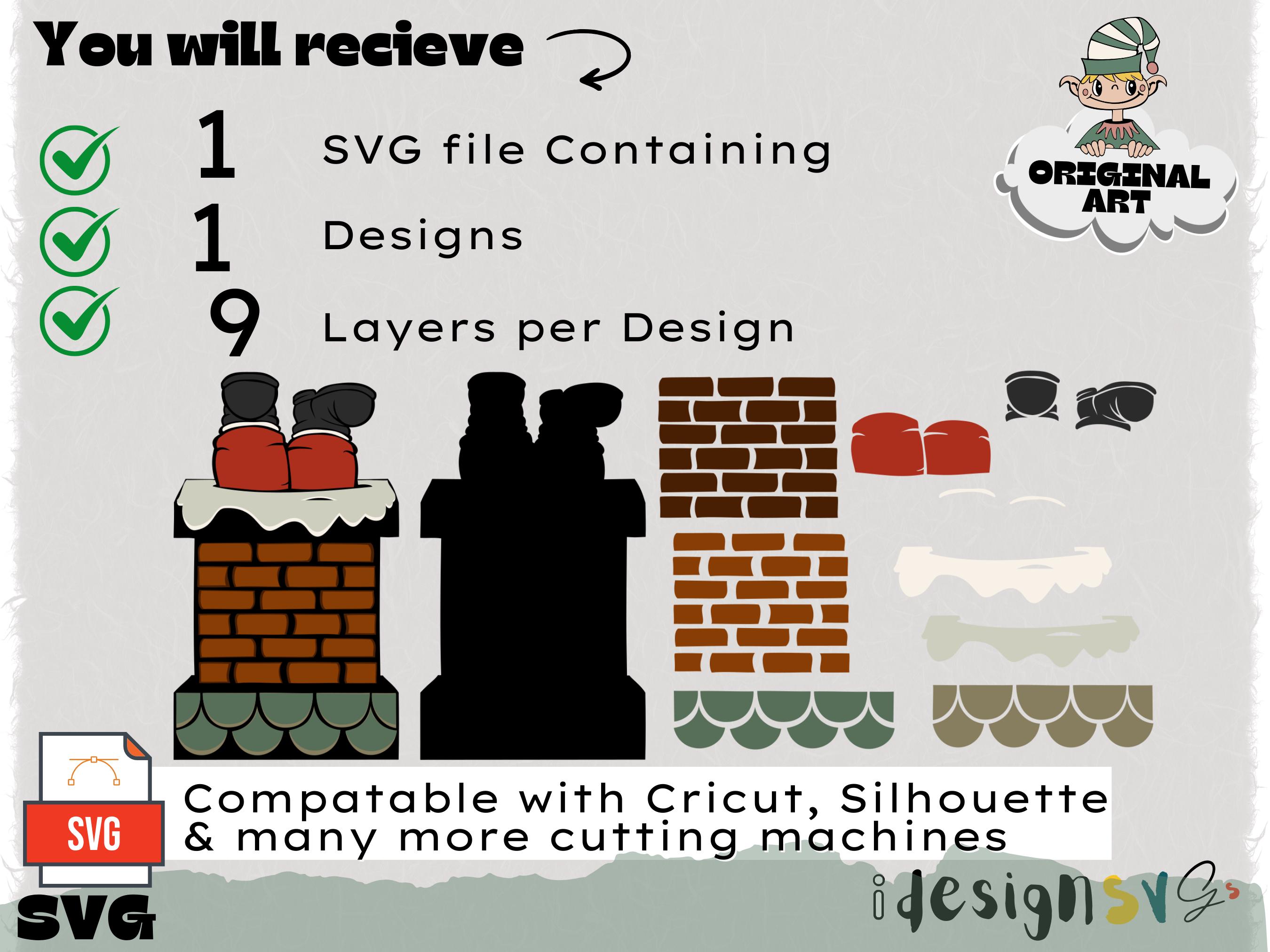 Santa Chimney Clipart, Santa Chimney, Chimney Clipart, Chimney SVG ...