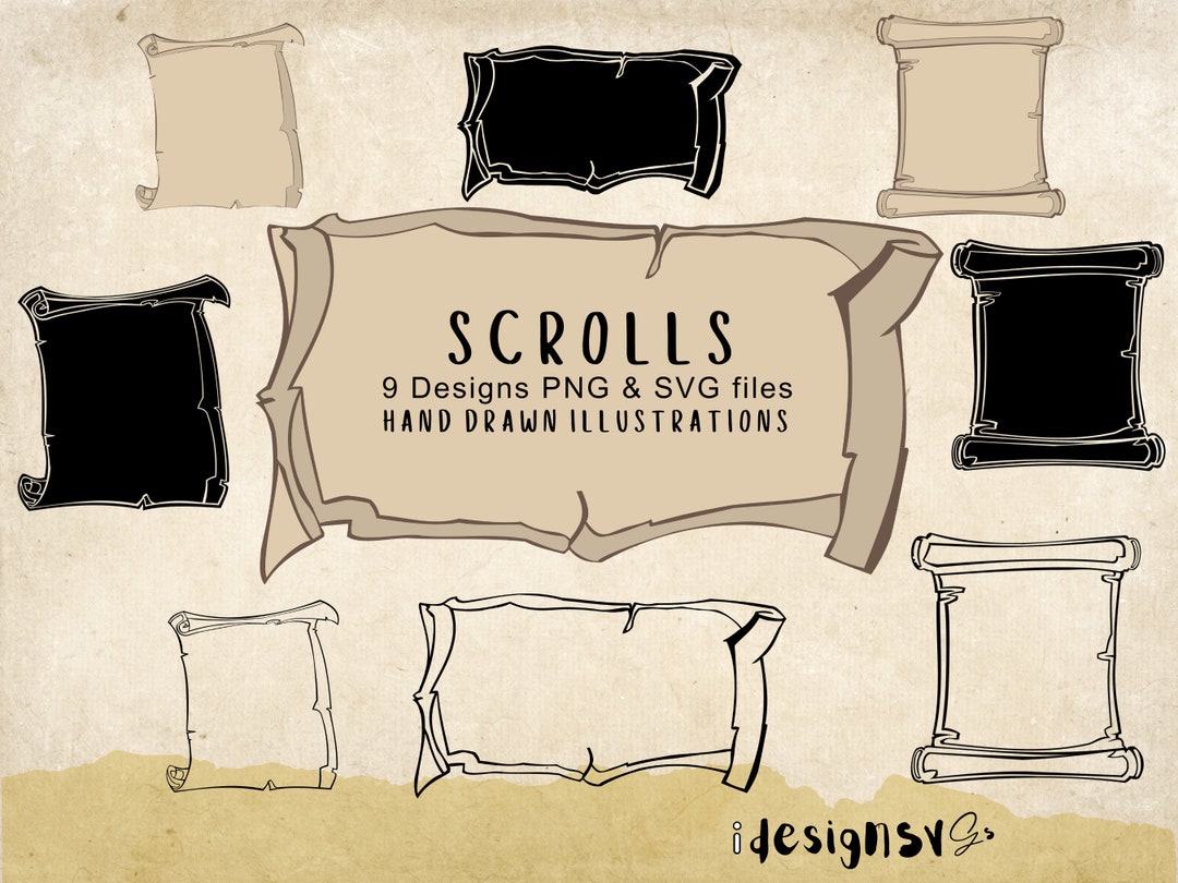 Scroll Clipart, Scroll PNG, Torn Paper PNG, Ripped Paper PNG, Old Paper ...