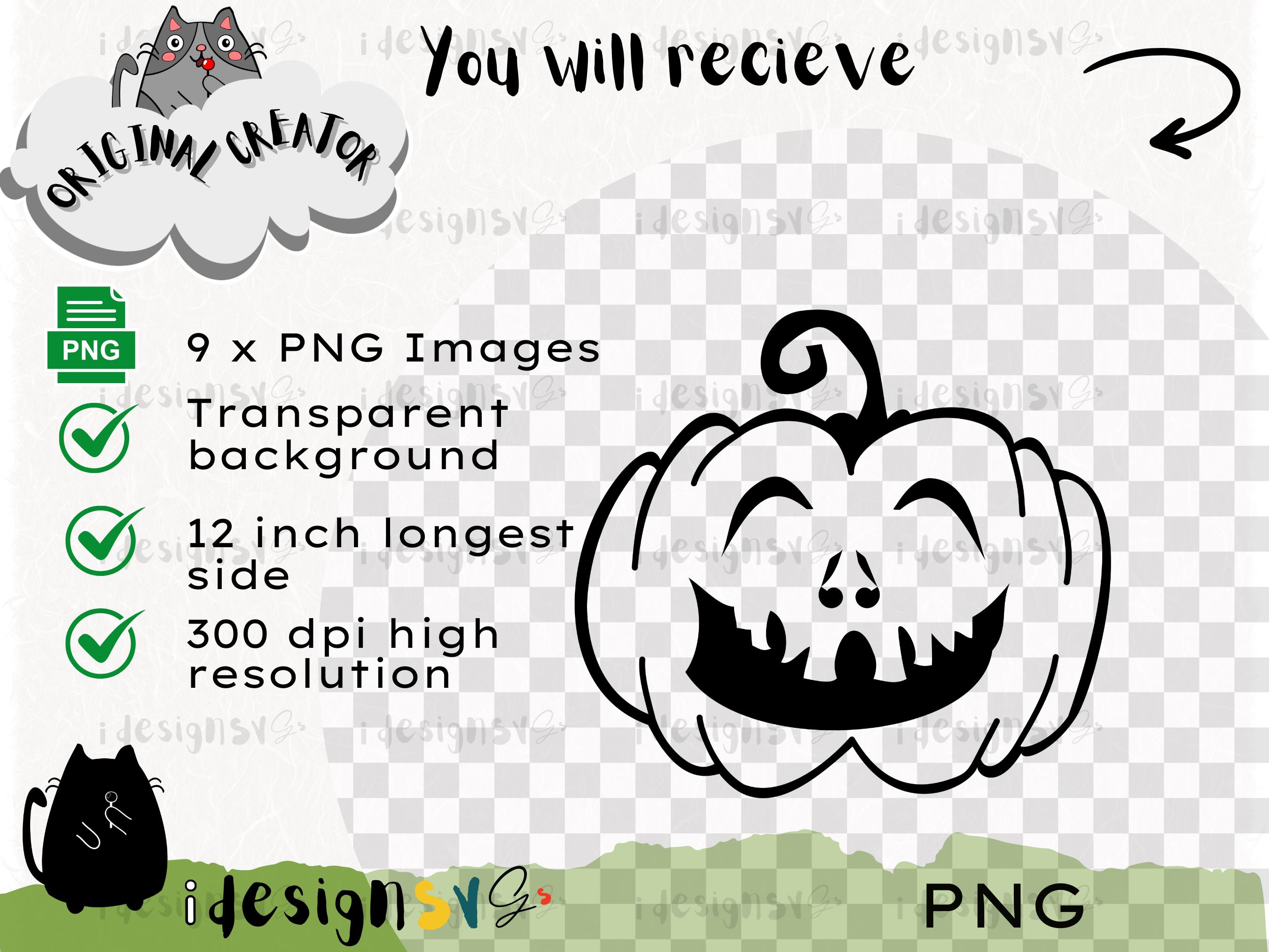 Jack O' Lantern Outline SVG: Halloween Pumpkin Clipart (PNG, SVG) - Etsy