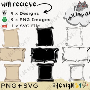 Scroll Clipart, Scroll PNG, Torn Paper PNG, Ripped Paper PNG, Old Paper ...