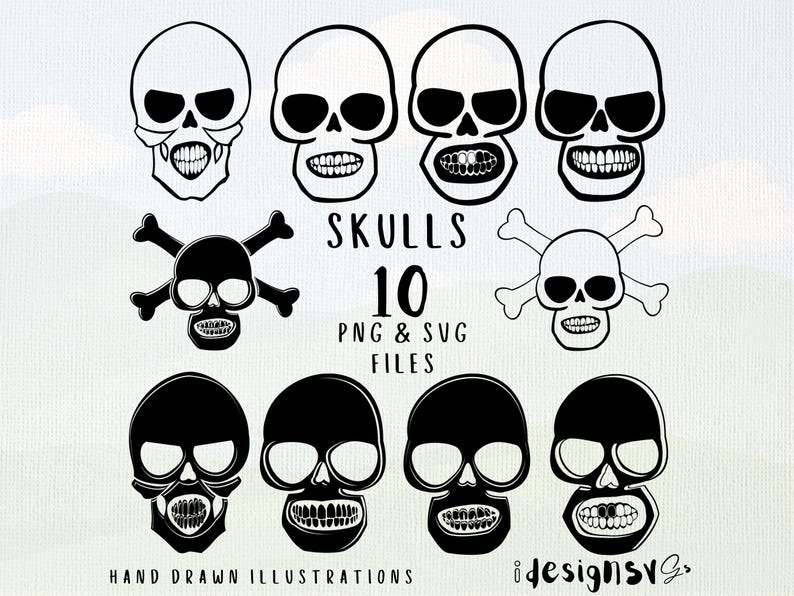 Skull and Crossbones Clip Art, Skull Clip Art, Skull PNG, Human Skull ...