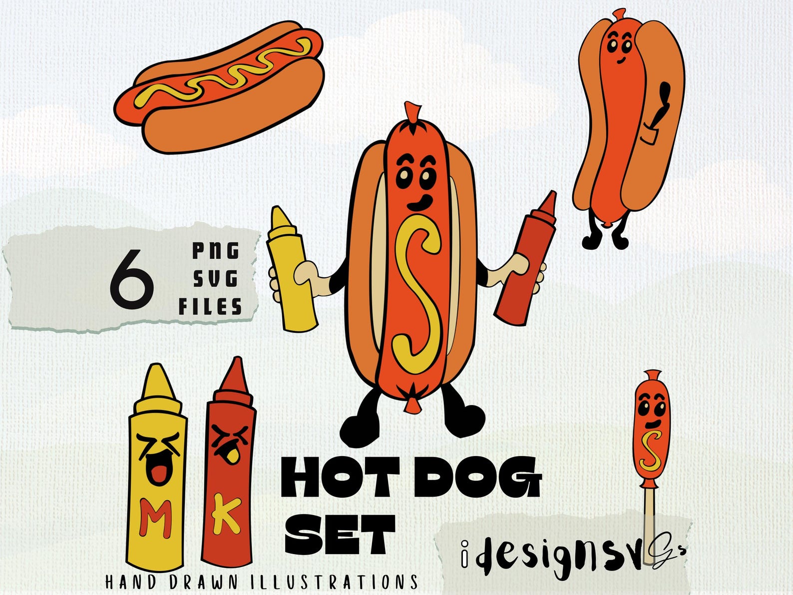 Hot Dog PNG, Hot Dog Clip Art, Hot Dog Vector, Hot Dog SVG, Corn Dogs ...