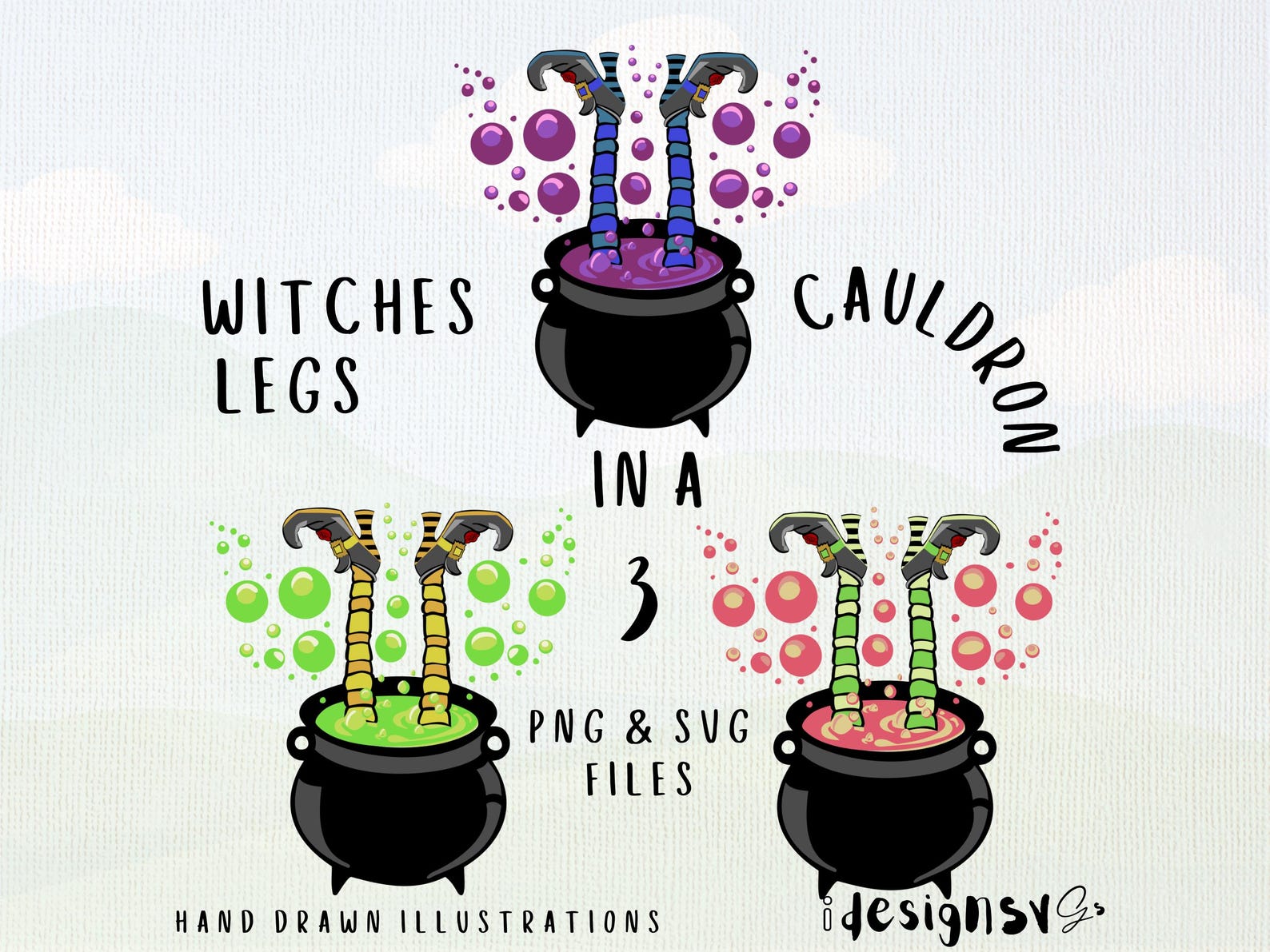 Witch Cauldron Clipart, Witches Pot Clipart, Witchy Clipart, Halloween ...