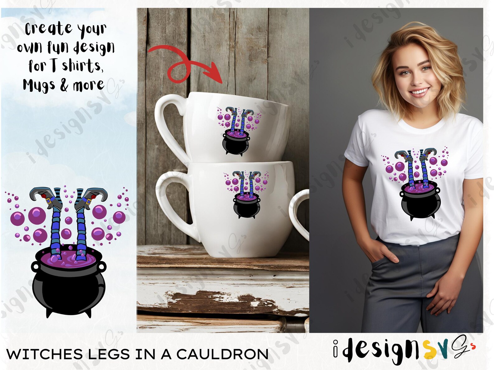 Witch Cauldron Clipart, Witches Pot Clipart, Witchy Clipart, Halloween ...