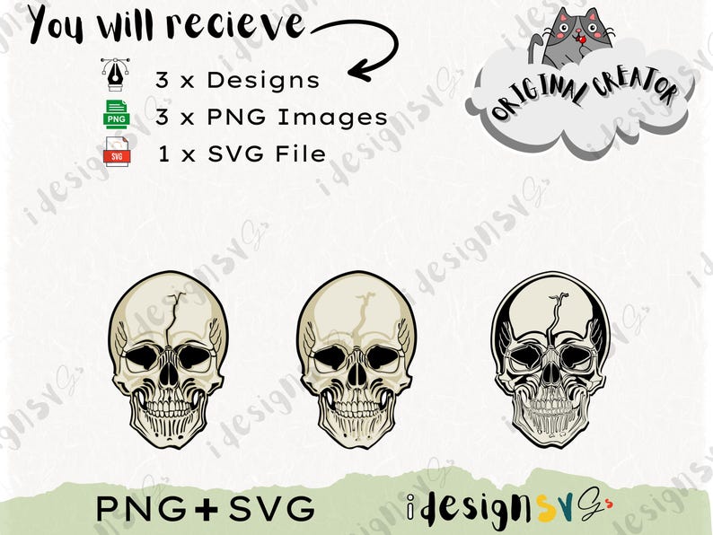 Skull Clip Art, Skull PNG, Human Skull PNG, Skull Head SVG, Skull ...