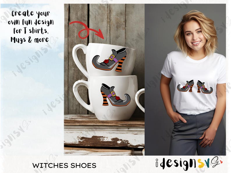 Witch Shoes Clipart: Halloween Witchy Feet SVG, PNG - Etsy