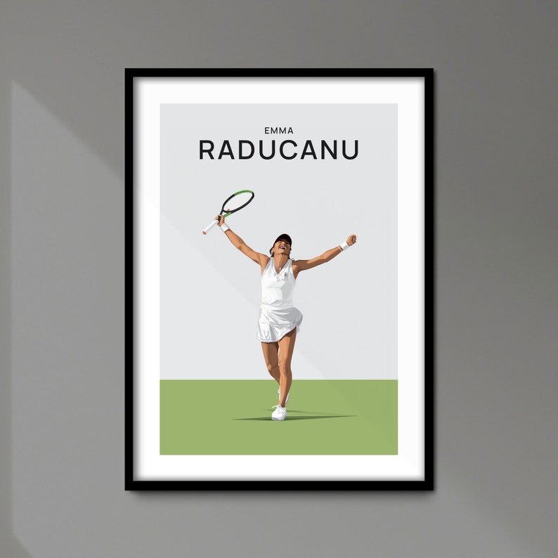 Emma Raducanu Print Wimbledon Poster Gift for Tennis Fan Unframed ...