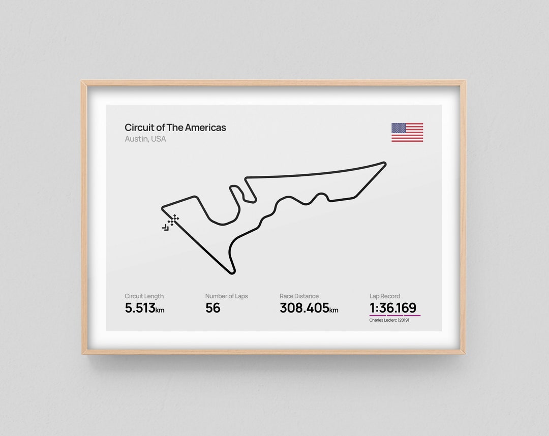 COTA Circuit of the Americas Print F1 US Grand Prix Austin Texas USA ...
