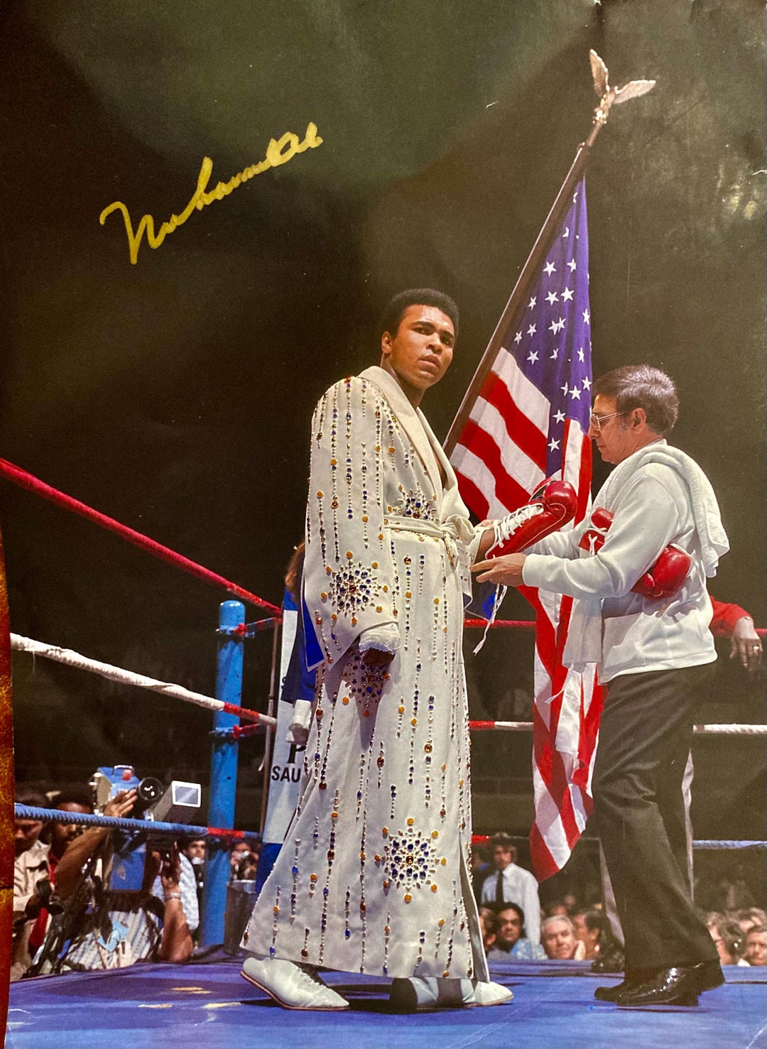 Authentic Elvis - Muhammad Ali Robe Signed Magazine Photo - Etsy