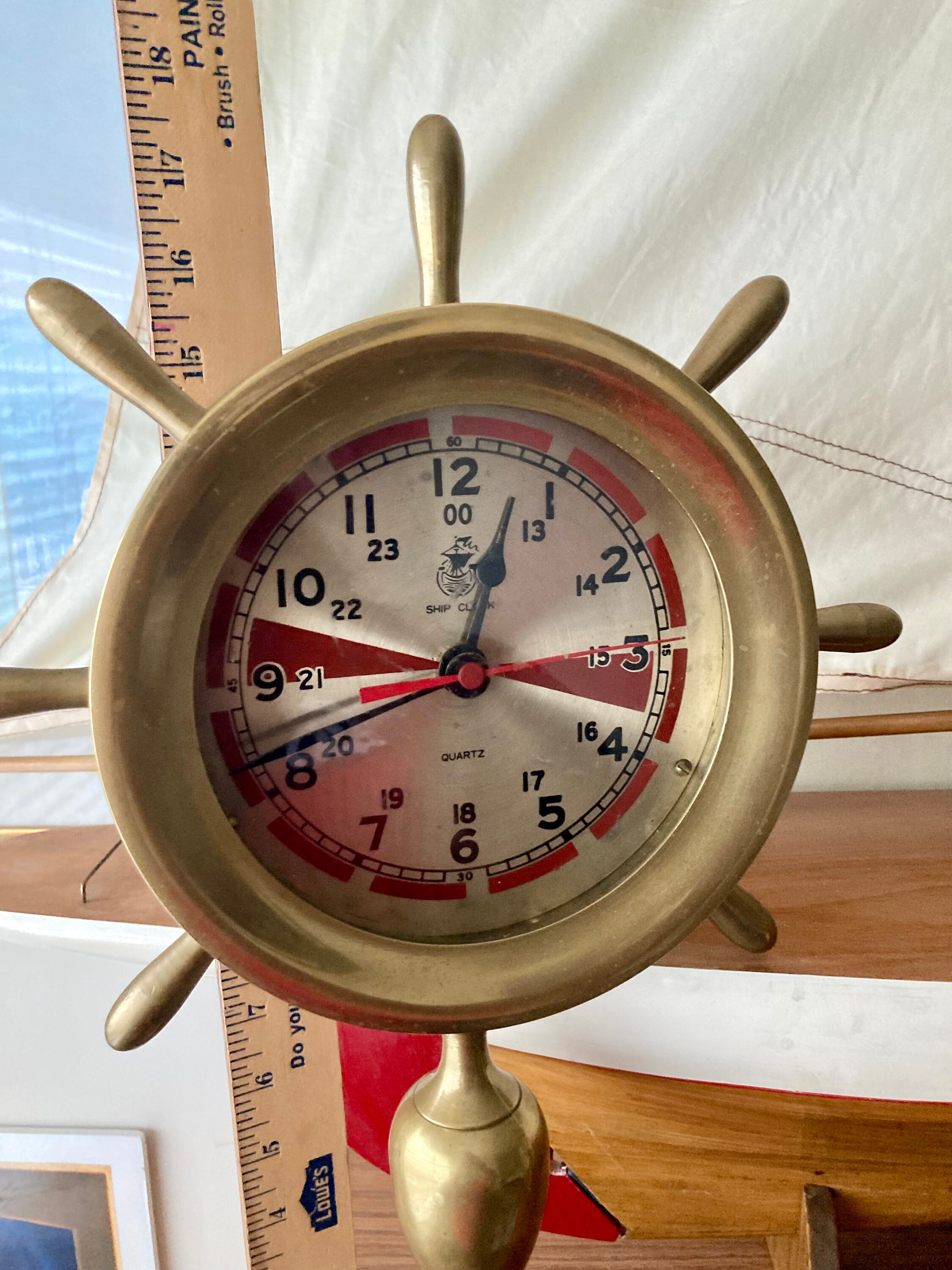 Brass Ships Wheel Clock - Etsy