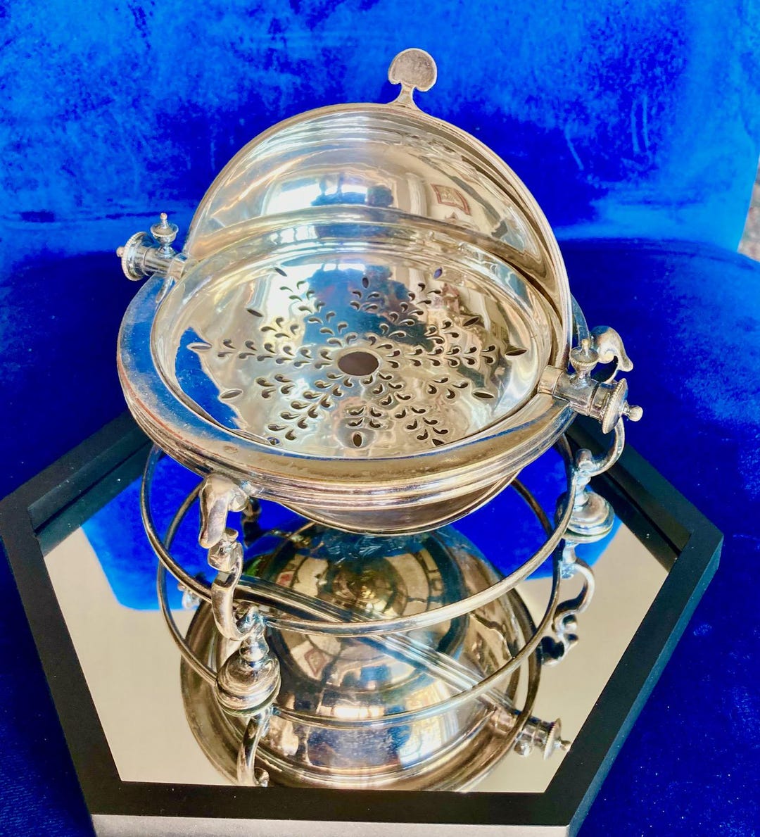 Silver Victorian Revolving Dome Butter/caviar Server - Etsy