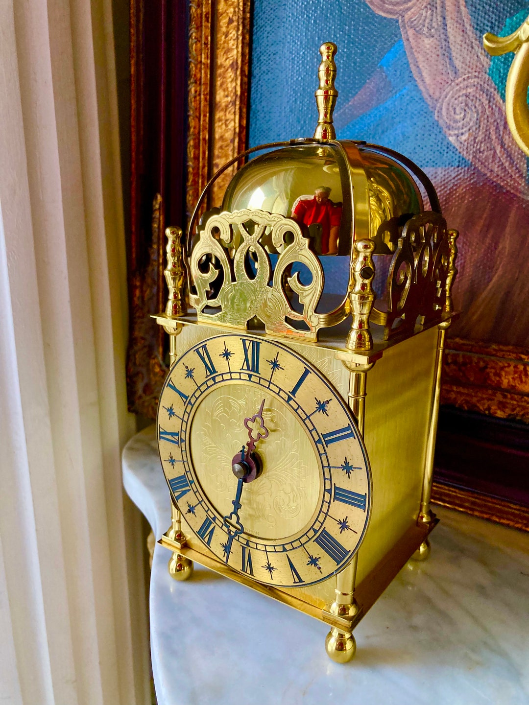 Vintage Brass Lantern Clock - Etsy
