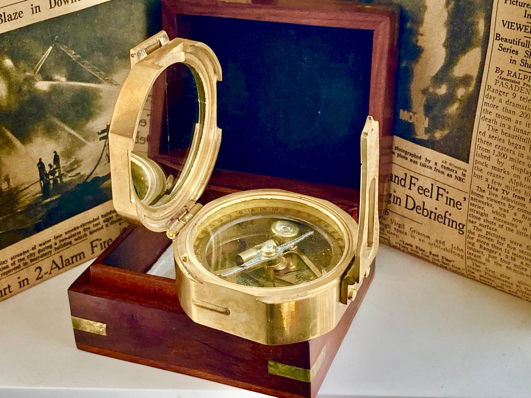 Brass Stanley Nautical Compass - Etsy