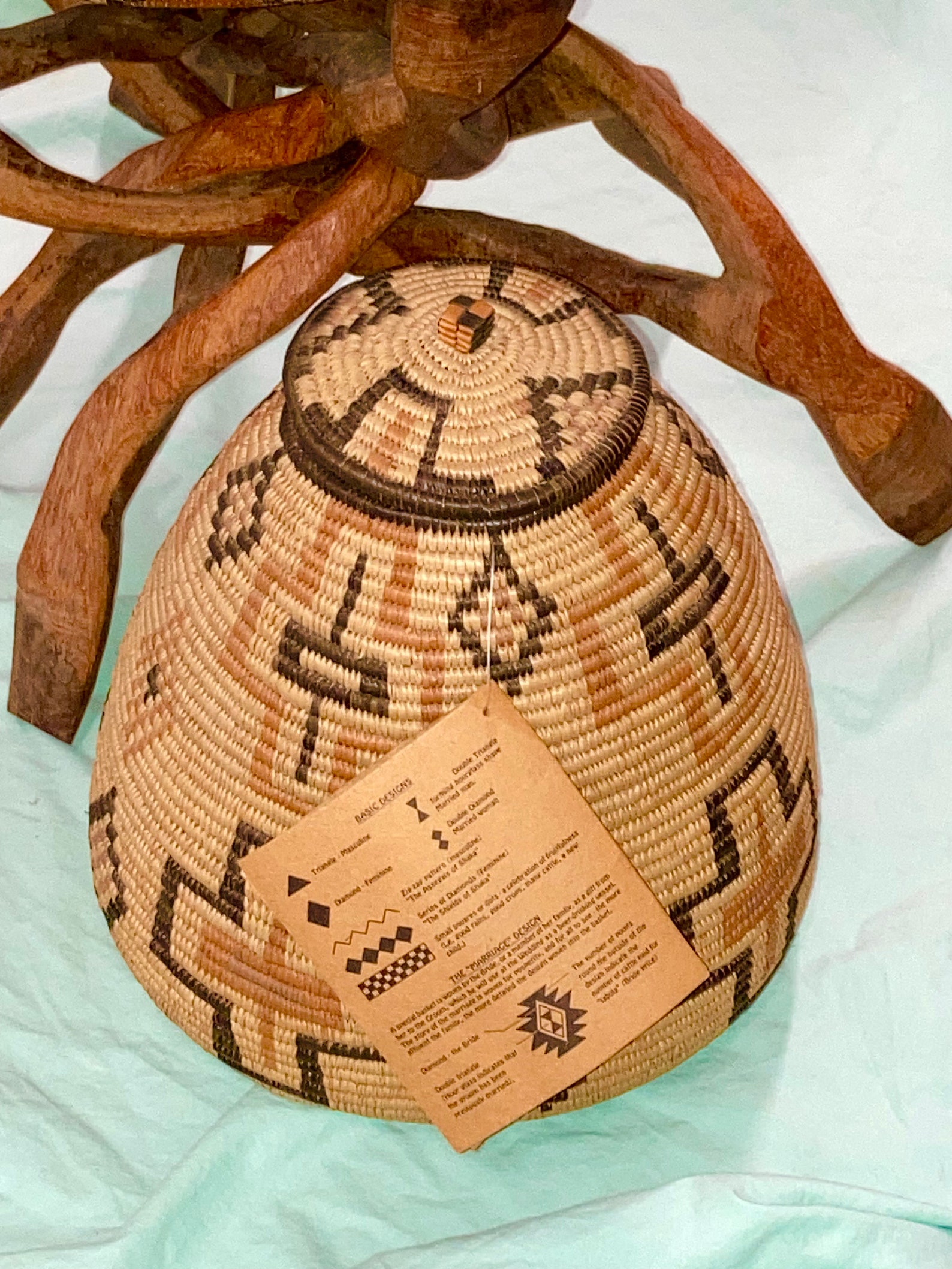 A Pair of Zulu Woven Baskets With African Folding Table - Etsy