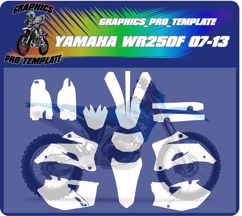 Yamaha Wr250f 07-13 Vector Template at a 1:1 Scale - Etsy