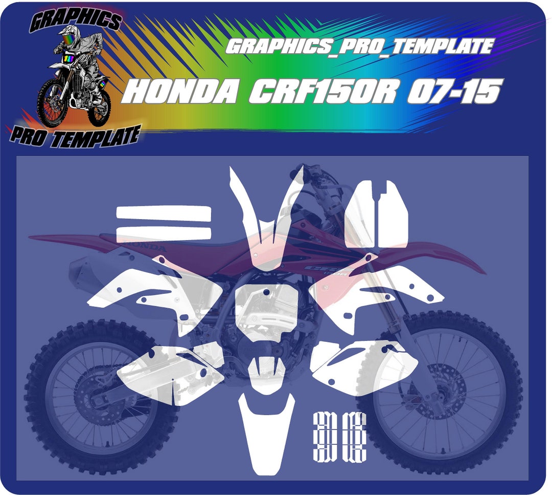 Honda Crf150r 07-15 Vector Template at a 1:1 Scale - Etsy