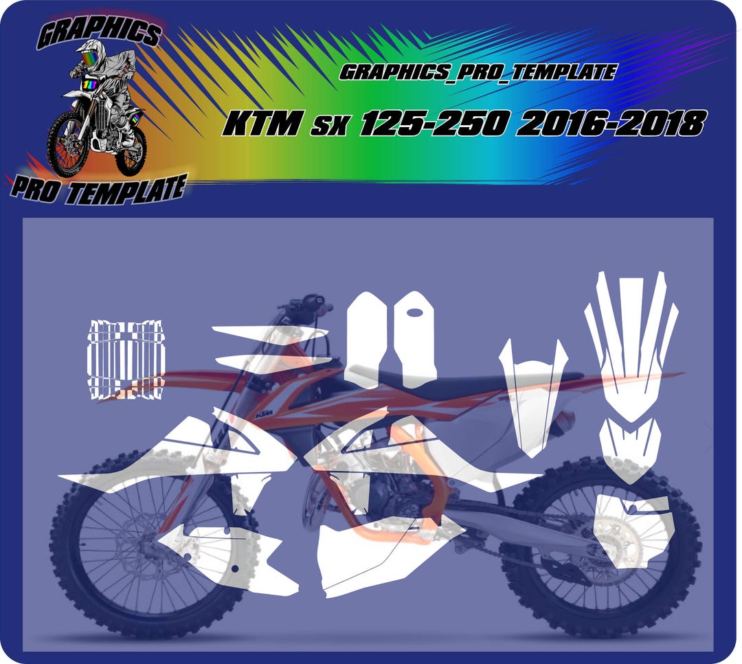 Ktm Sx 125-250 2016-2018 Vector Template at a 1:1 Scale - Etsy