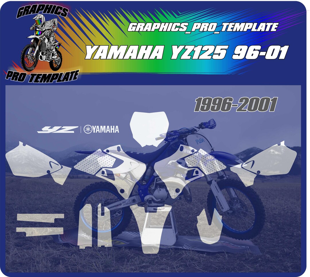Yamaha Yz125 1996-2001 Vector Template at a 1:1 Scale - Etsy