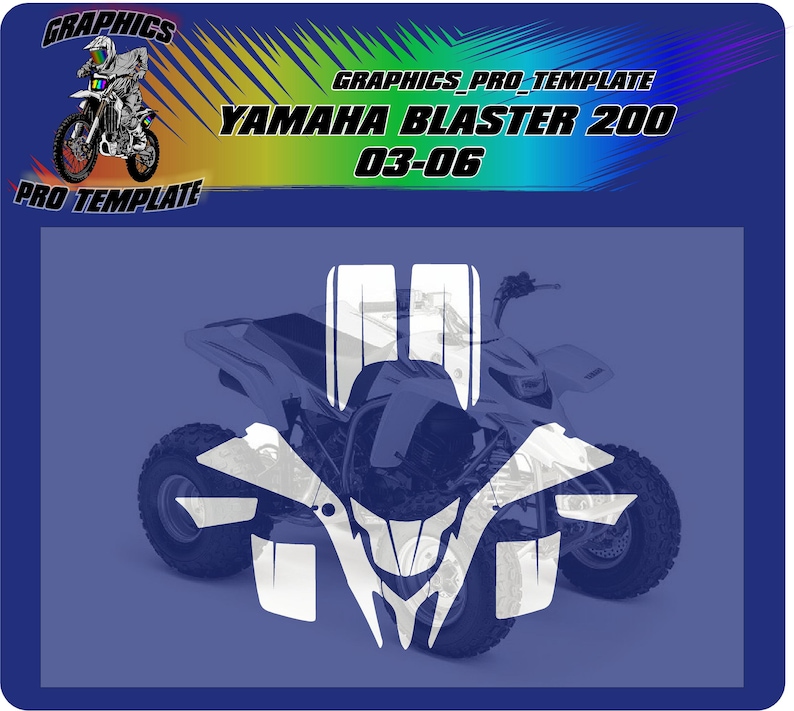 Yamaha Blaster 200 03-06 Vector Template at a 1:1 Scale - Etsy