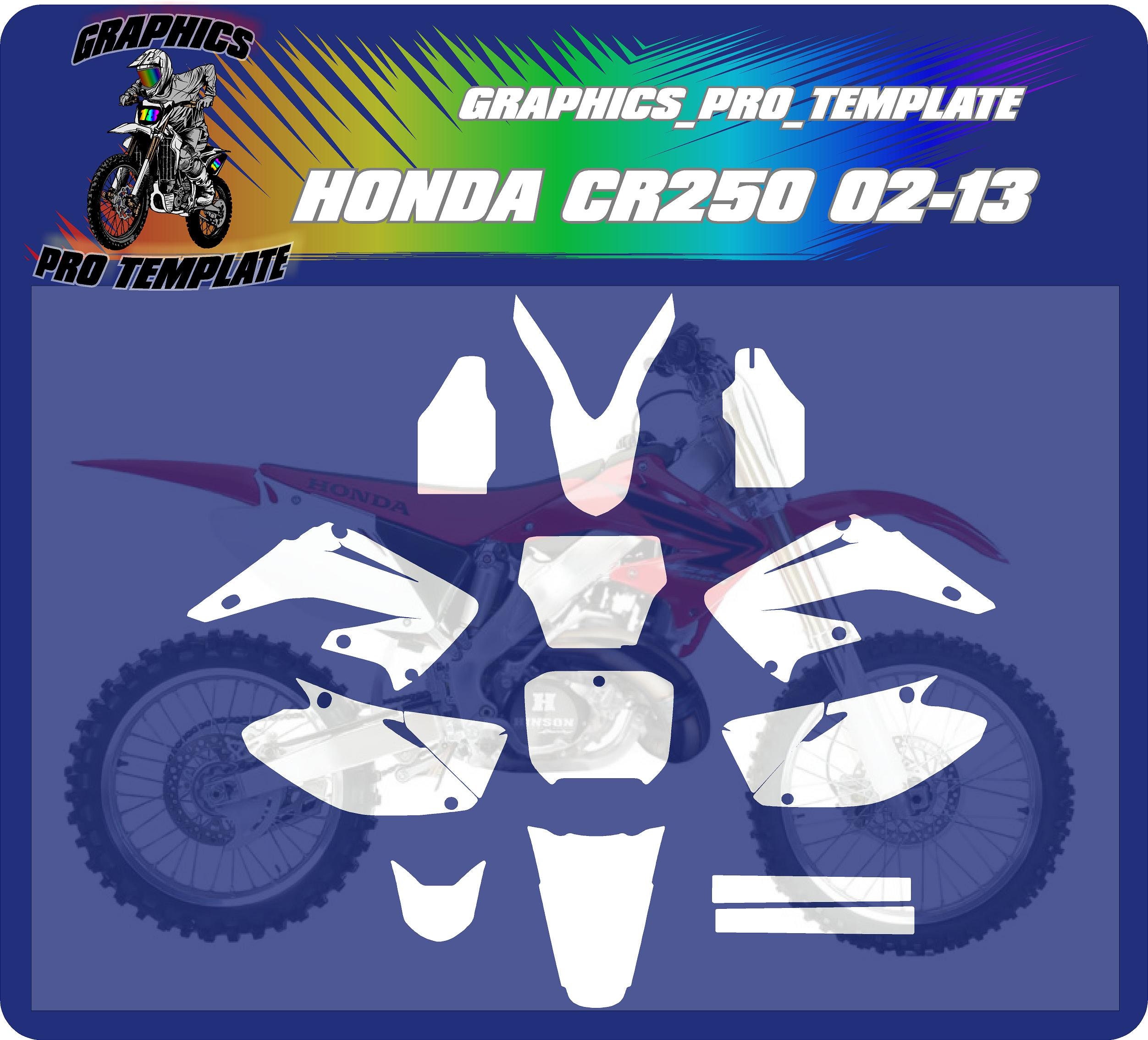 Honda Cr250 Vector Template at a 1:1 Scale - Etsy