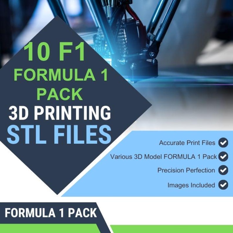 3D Print, Formula 1 F1 Pack STL Files 10 Files - Etsy