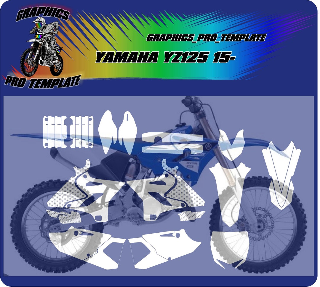 Yamaha Yz125 15- Vector Template at a 1:1 Scale - Etsy